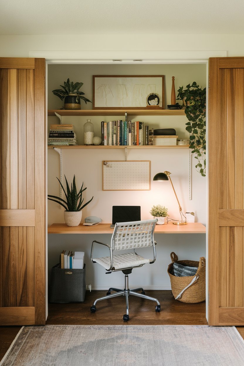 25+ Closet Office Ideas to Maximize Small Spaces