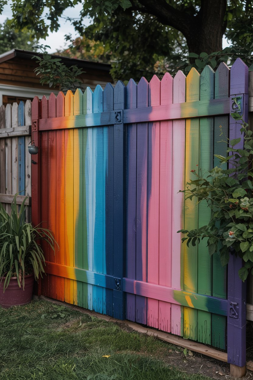 20 Fence Painting Ideas to Refresh Your Outdoor Space