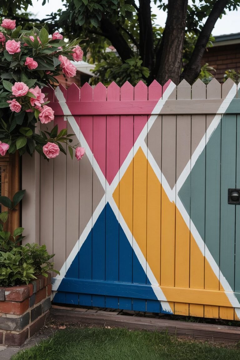 20 Fence Painting Ideas to Refresh Your Outdoor Space