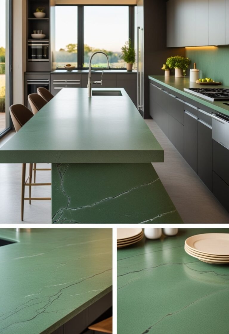 15 Kitchens With Green Countertops That Redefine Modern Style
