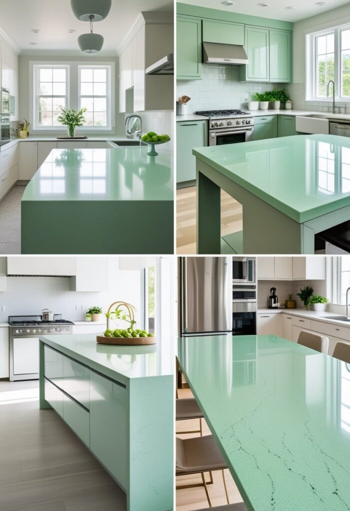 15 Kitchens With Green Countertops That Redefine Modern Style