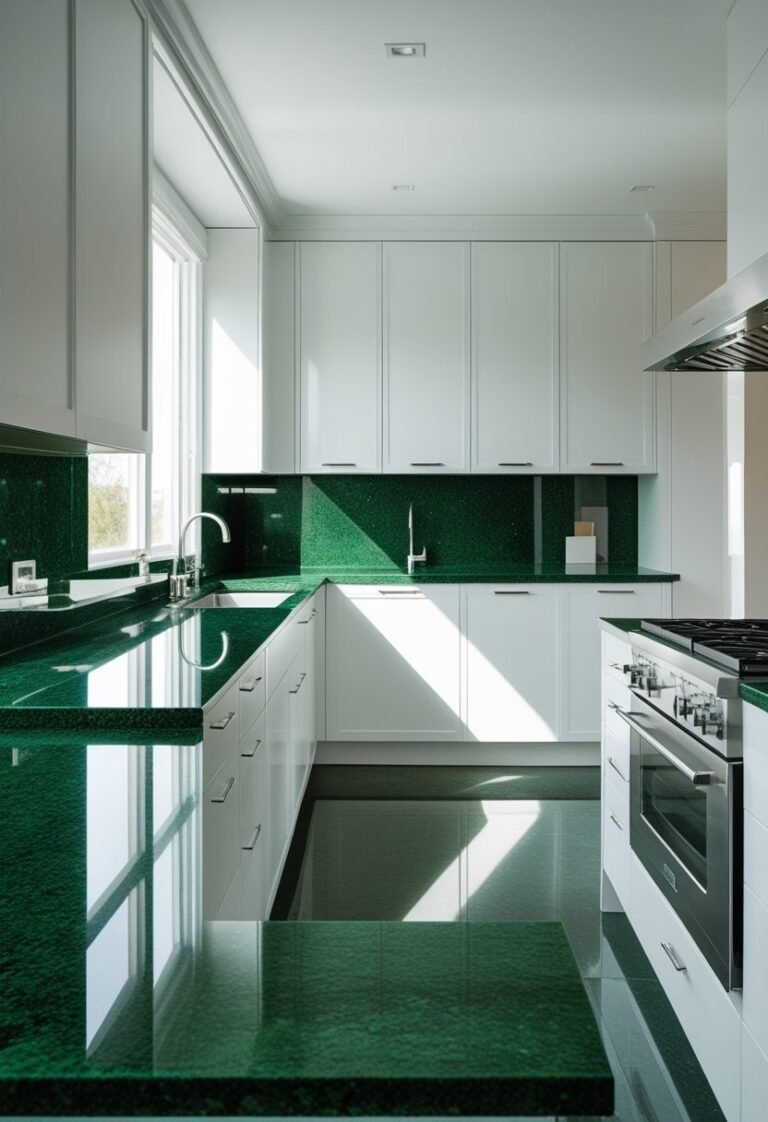 15 Kitchens With Green Countertops That Redefine Modern Style