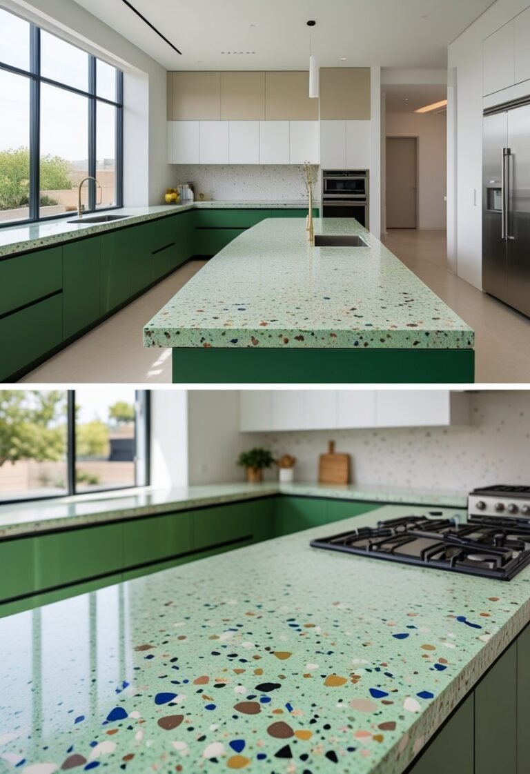 15 Kitchens With Green Countertops That Redefine Modern Style